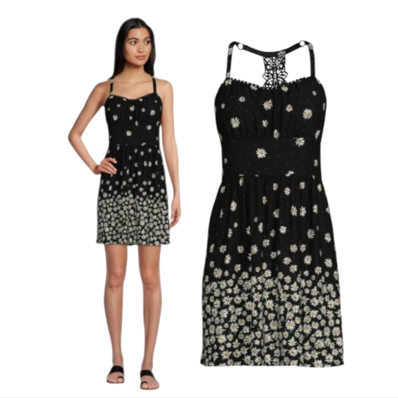 NOBO | Dresses | No Boundaries Juniors Sweetheart Border Print Dress ...